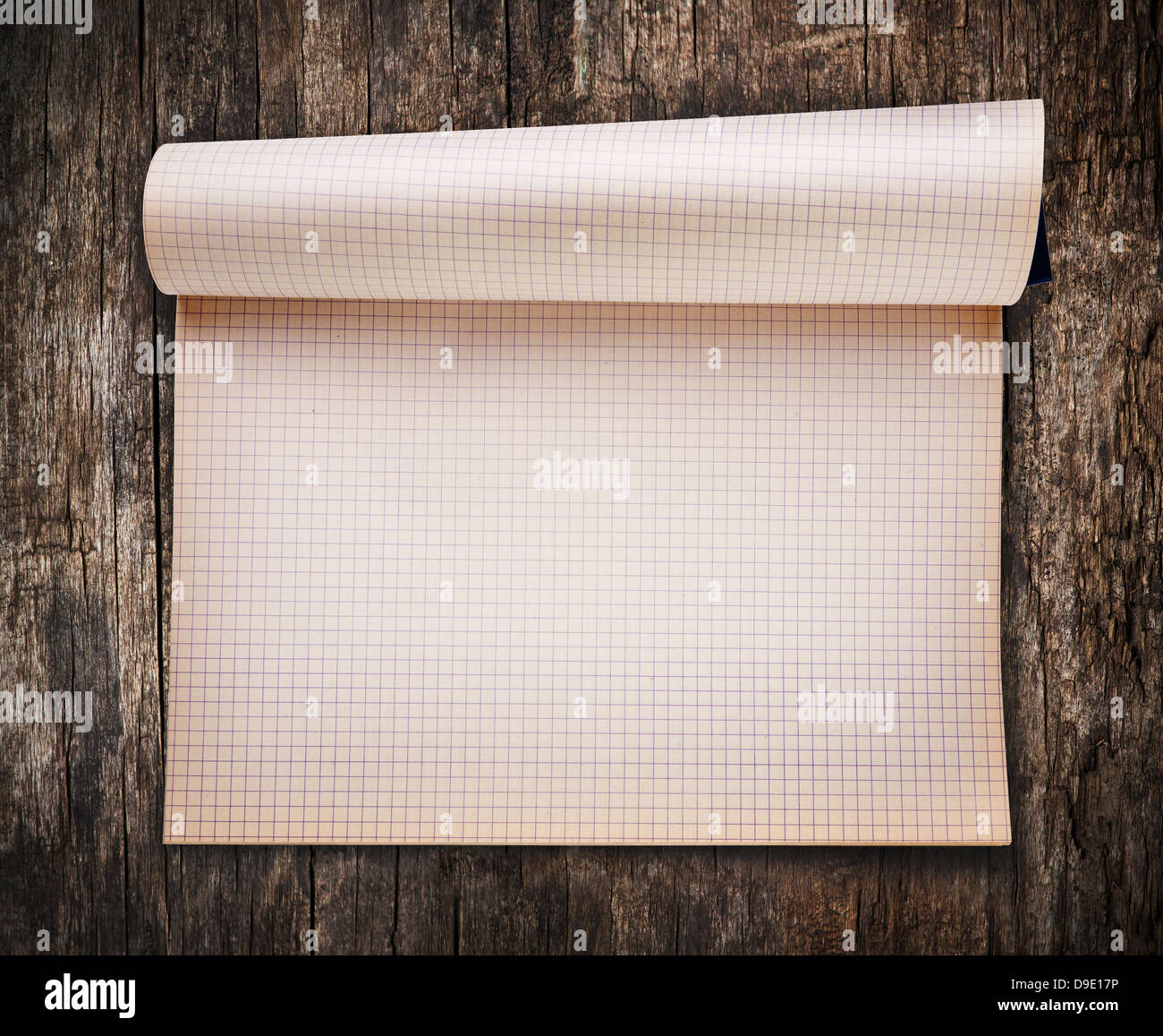 Opened blank notebook on old wood background Stock Photo - Alamy
