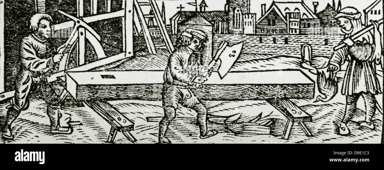 Carpenters. From ''Calendarum romanum magnum'', Oppenheim, 1518 Stock ...