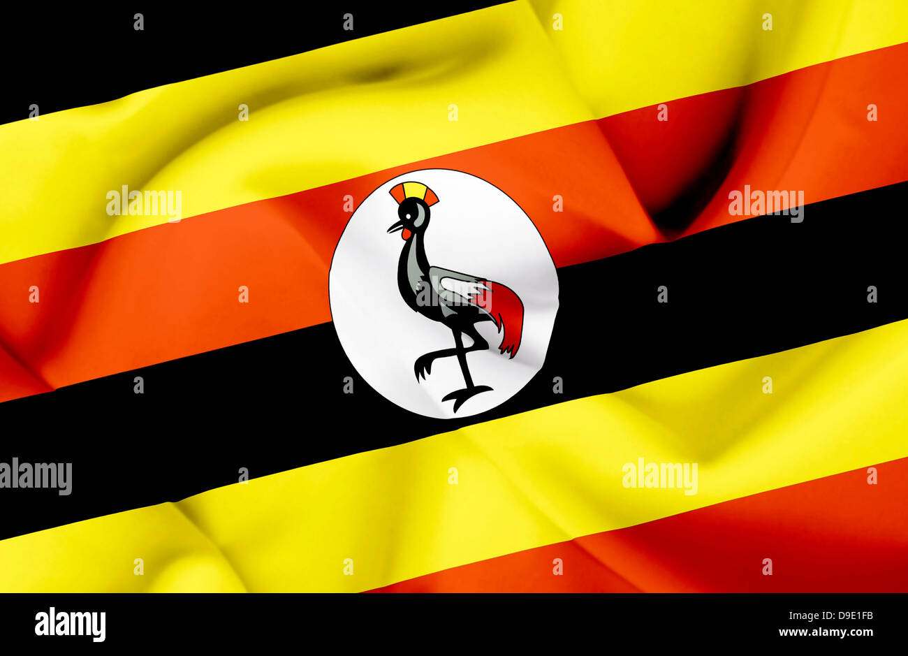 Waving uganda flag national celebration hi-res stock photography and ...