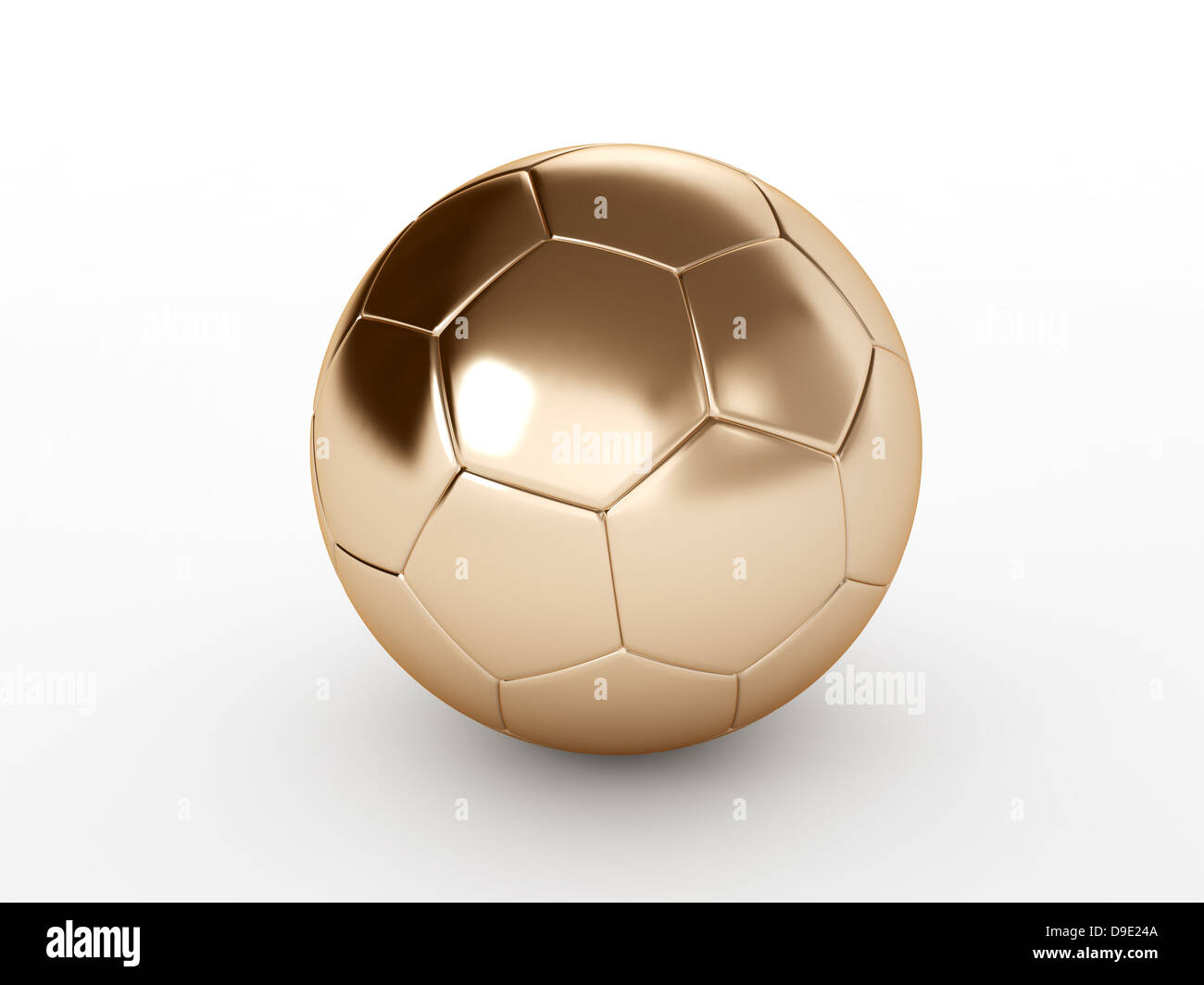 bronze soccer ball isolated on white background Stock Photo - Alamy