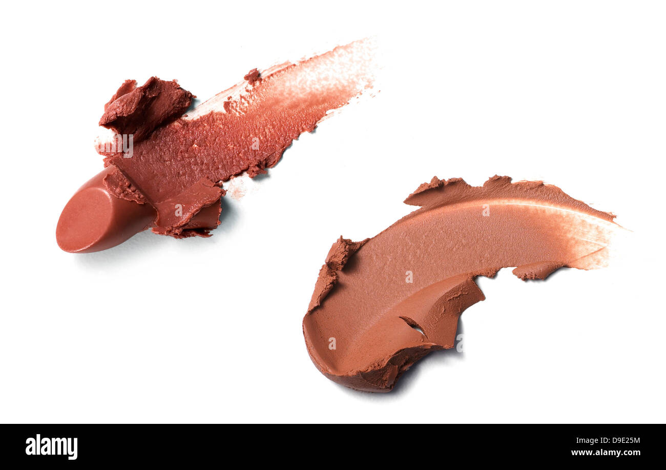 lipstick crush smudge cut out onto a white background Stock Photo - Alamy