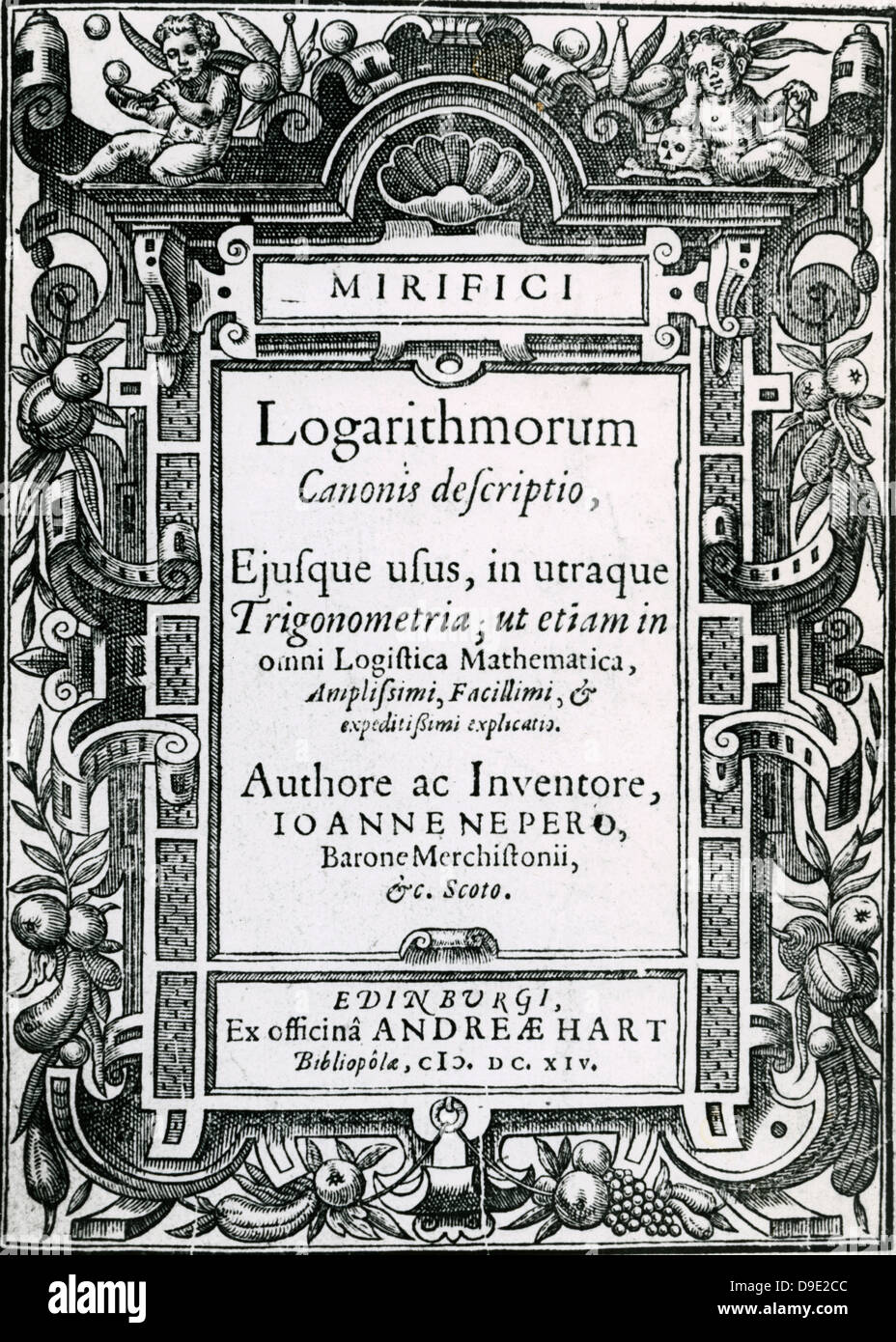 Title page of Scottish mathematician John Napier 's (1550-1617 ...