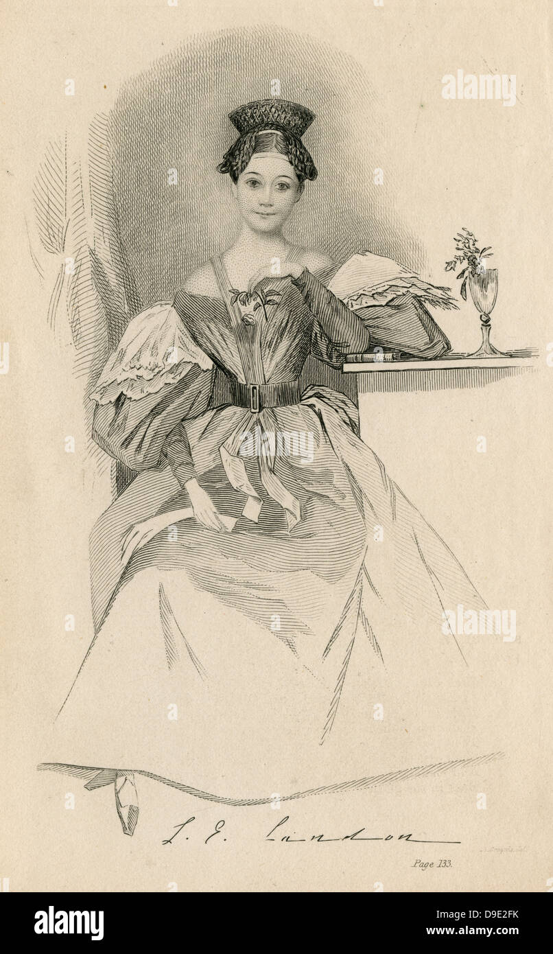 Letitia elizabeth landon 1802 1838 english writer and novelist hi-res ...