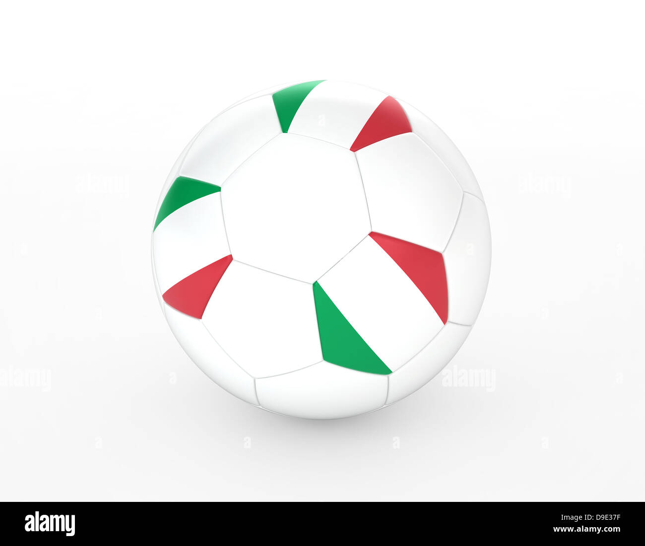 3d rendering of a soccer ball with Italy flag, isolated on white Stock ...