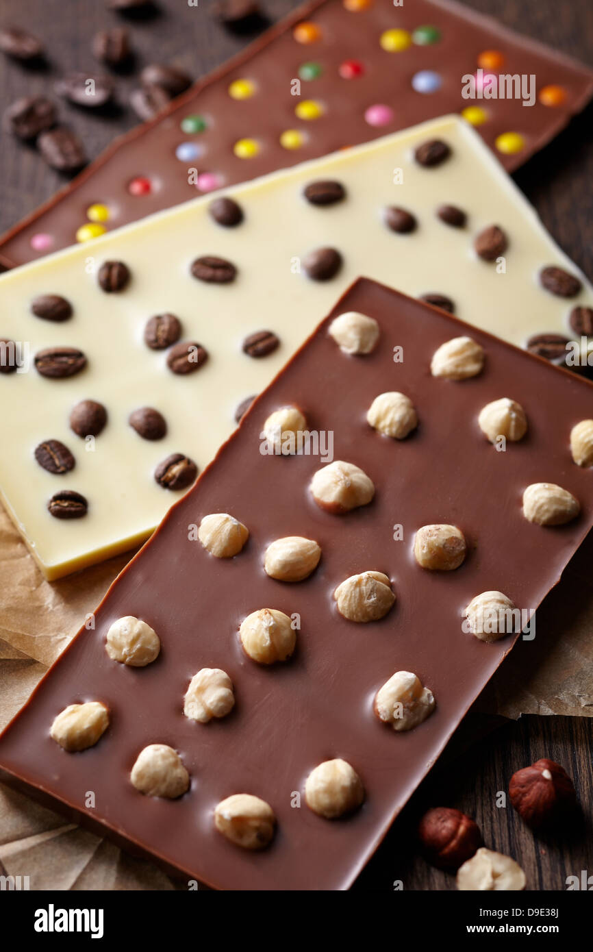 various chocolate bar Stock Photo - Alamy