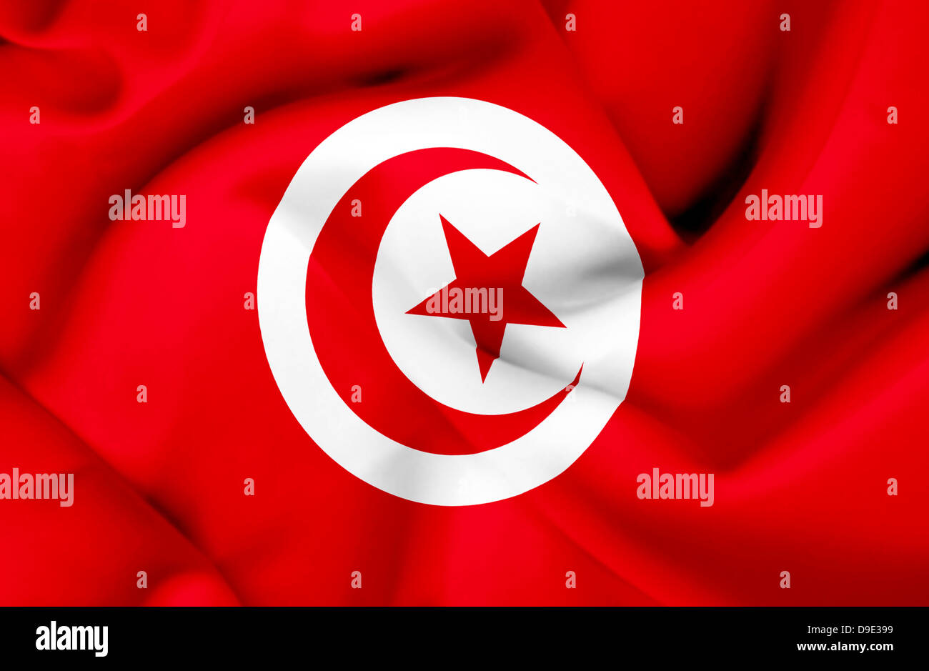 Tunisia waving flag Stock Photo - Alamy