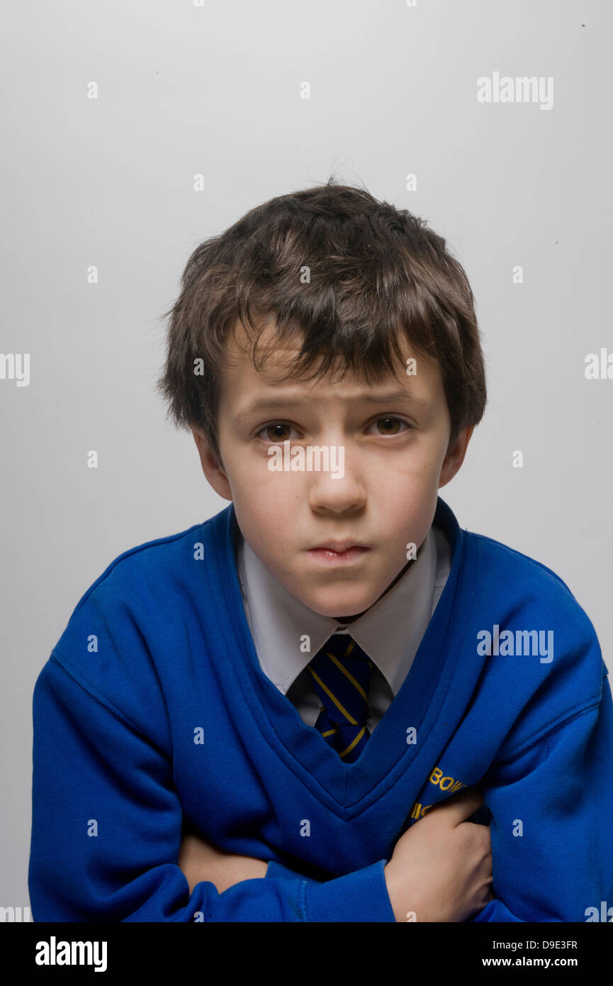 Messy boy in school uniform hi-res stock photography and images - Alamy