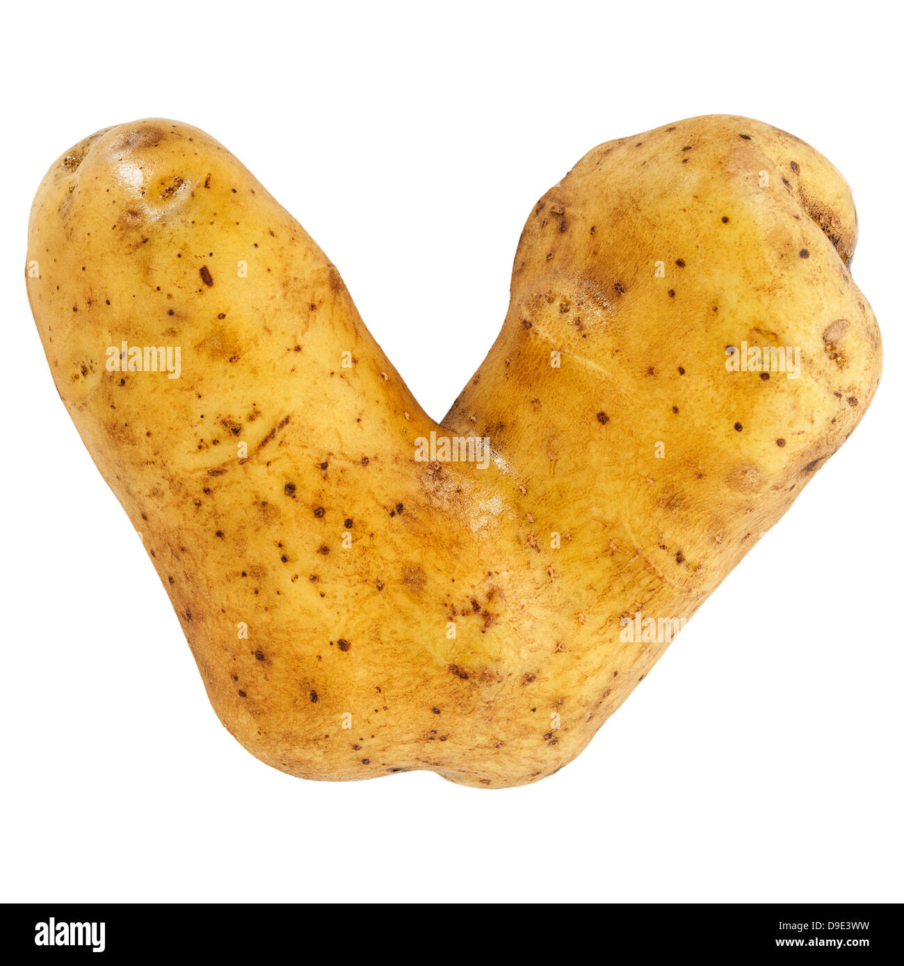 A heart shape potato on a white background Stock Photo - Alamy