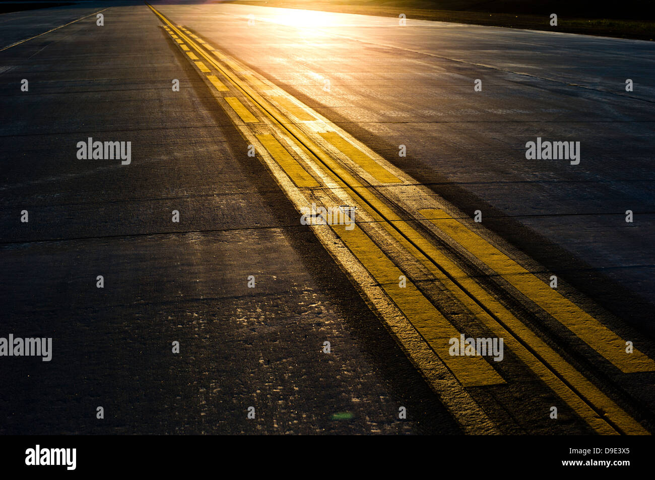 Markings on runway Stock Photo - Alamy