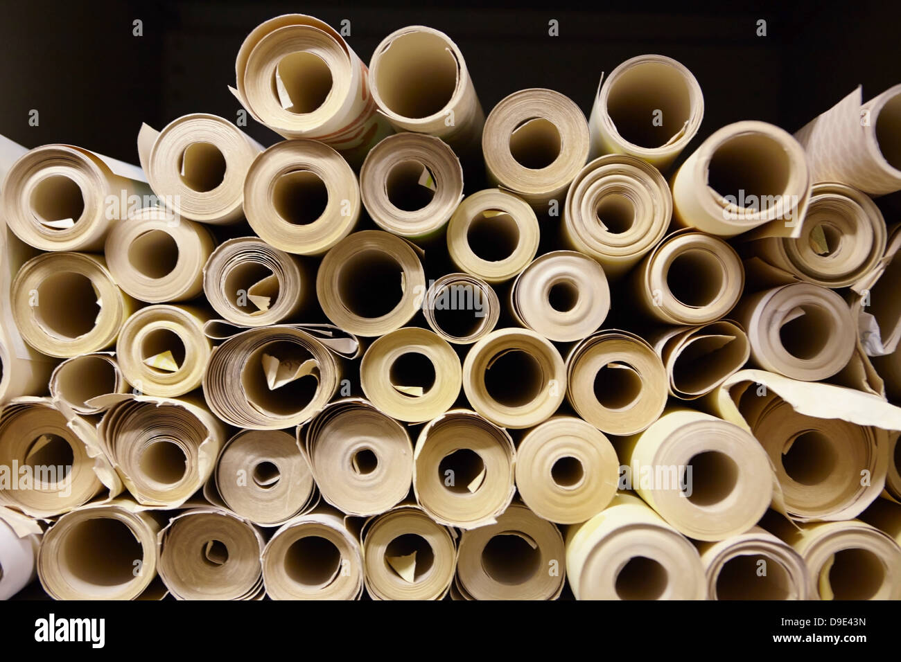 Rolls of fabric in textiles factory Stock Photo - Alamy