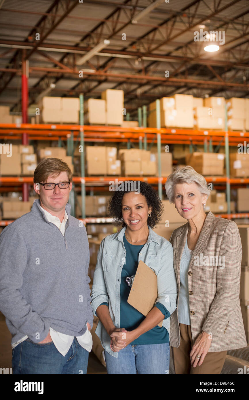 Portrait of warehouse workers Stock Photo - Alamy