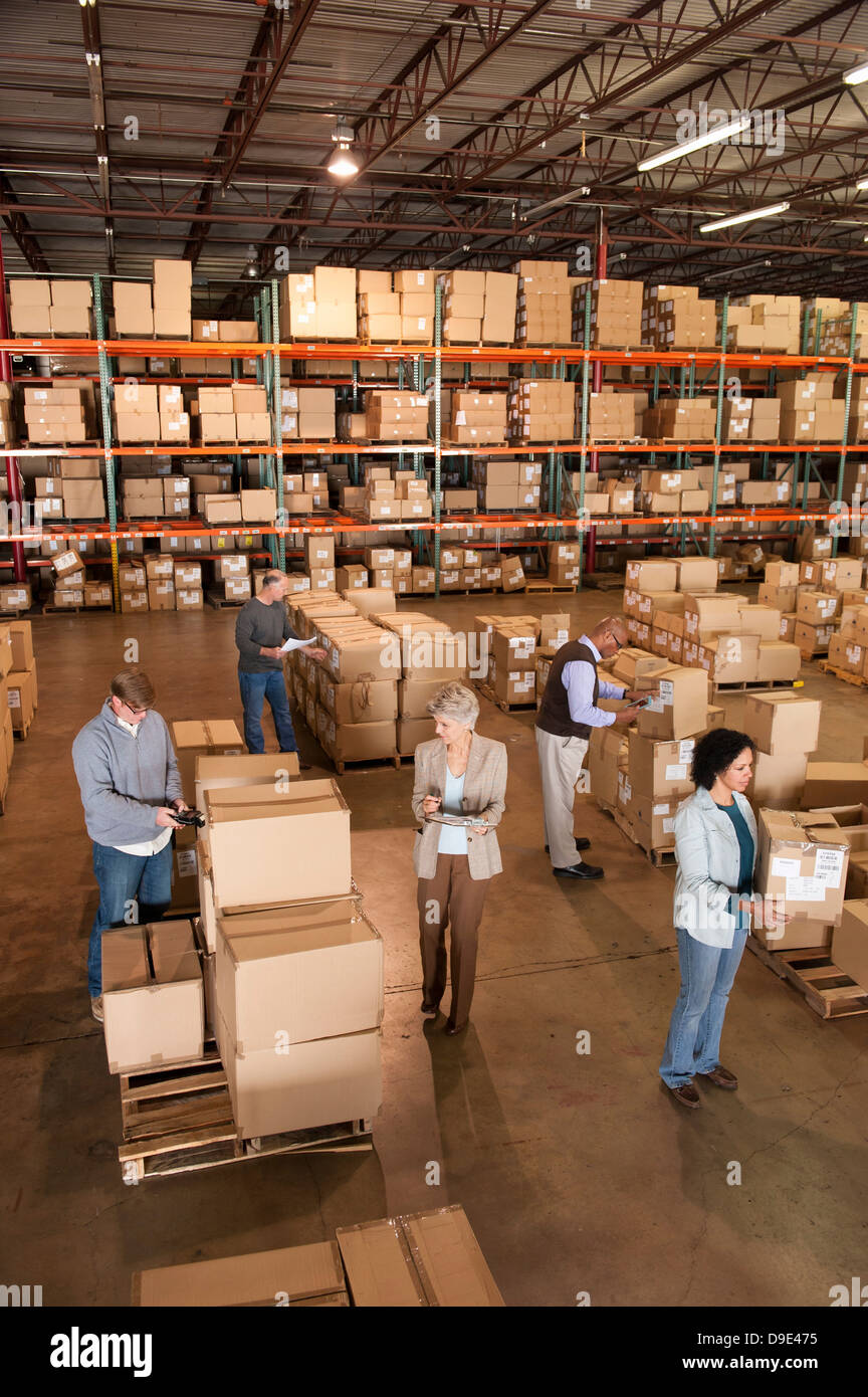 Warehouse high angle view workers hi-res stock photography and images ...