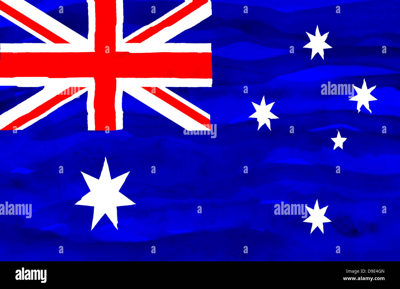 Painted flag of Australia Stock Photo - Alamy