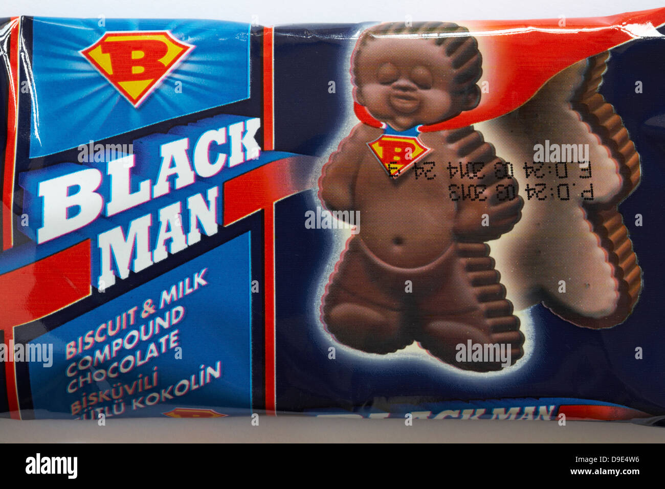packet of B Black Man biscuit & milk compound chocolate biscuits Stock ...