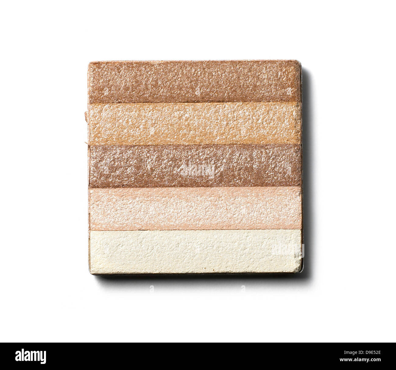 crumbled bronzer powder compact cut out onto a white background Stock ...