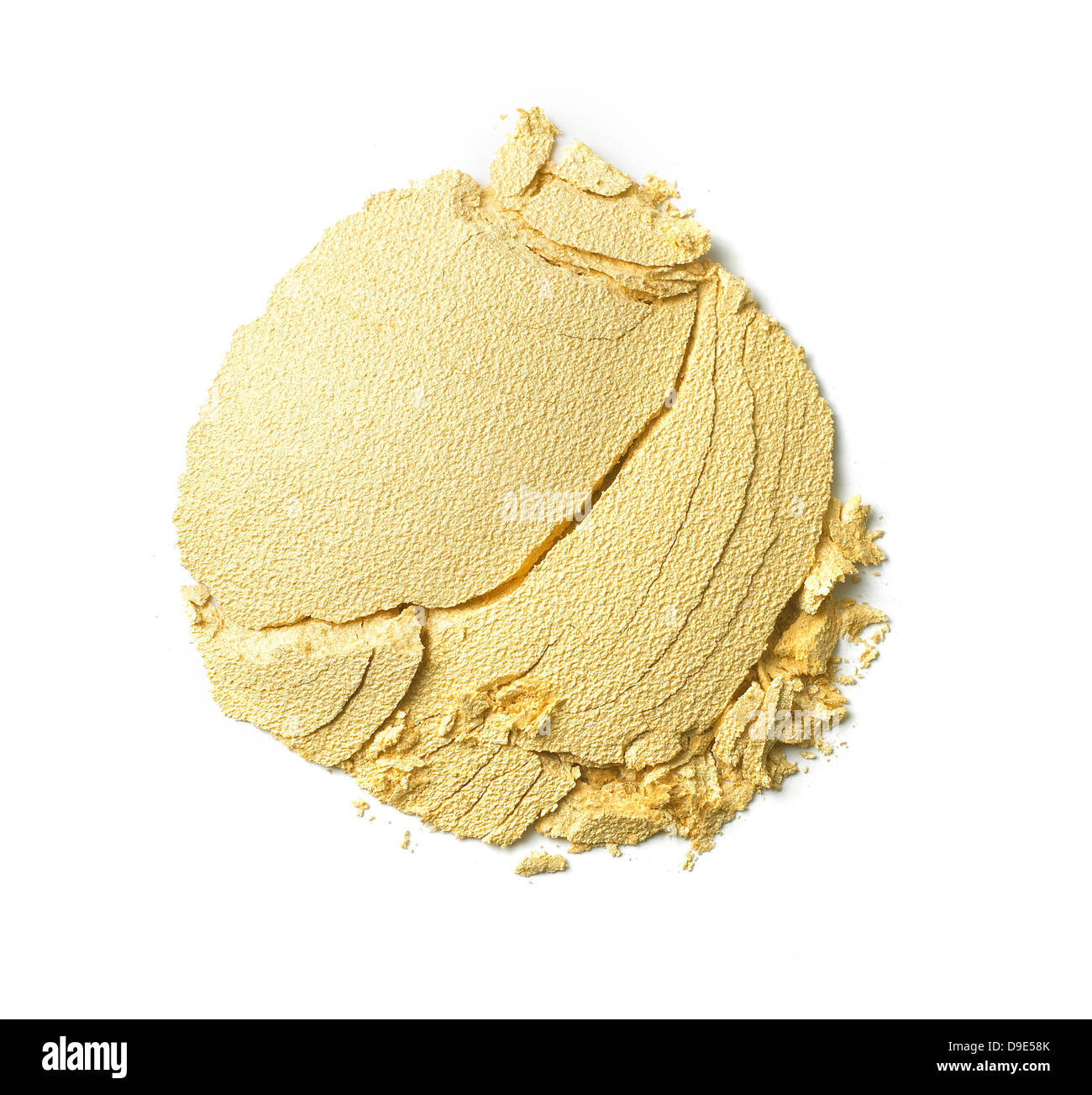crumbled bronzer powder compact cut out onto a white background Stock ...