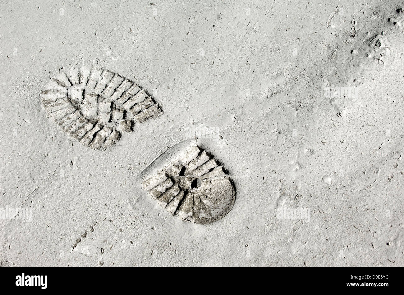 Footprint on ground Stock Photo - Alamy