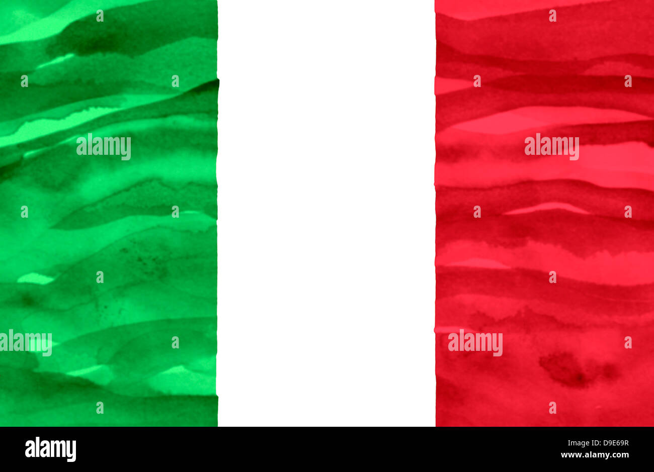 Painted flag of Italy Stock Photo - Alamy