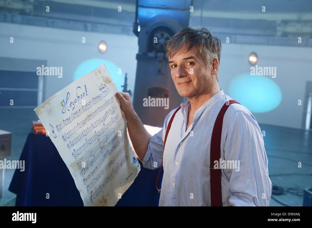 dpa-Exclusive - rock poet and adventurer Clemens Maria Haas holds a ...