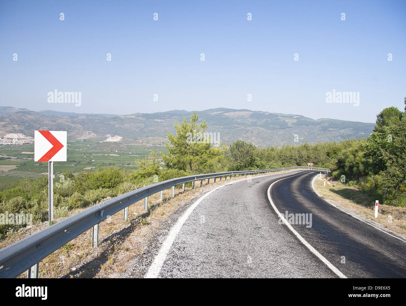 mountain road with dangerous curves Stock Photo - Alamy