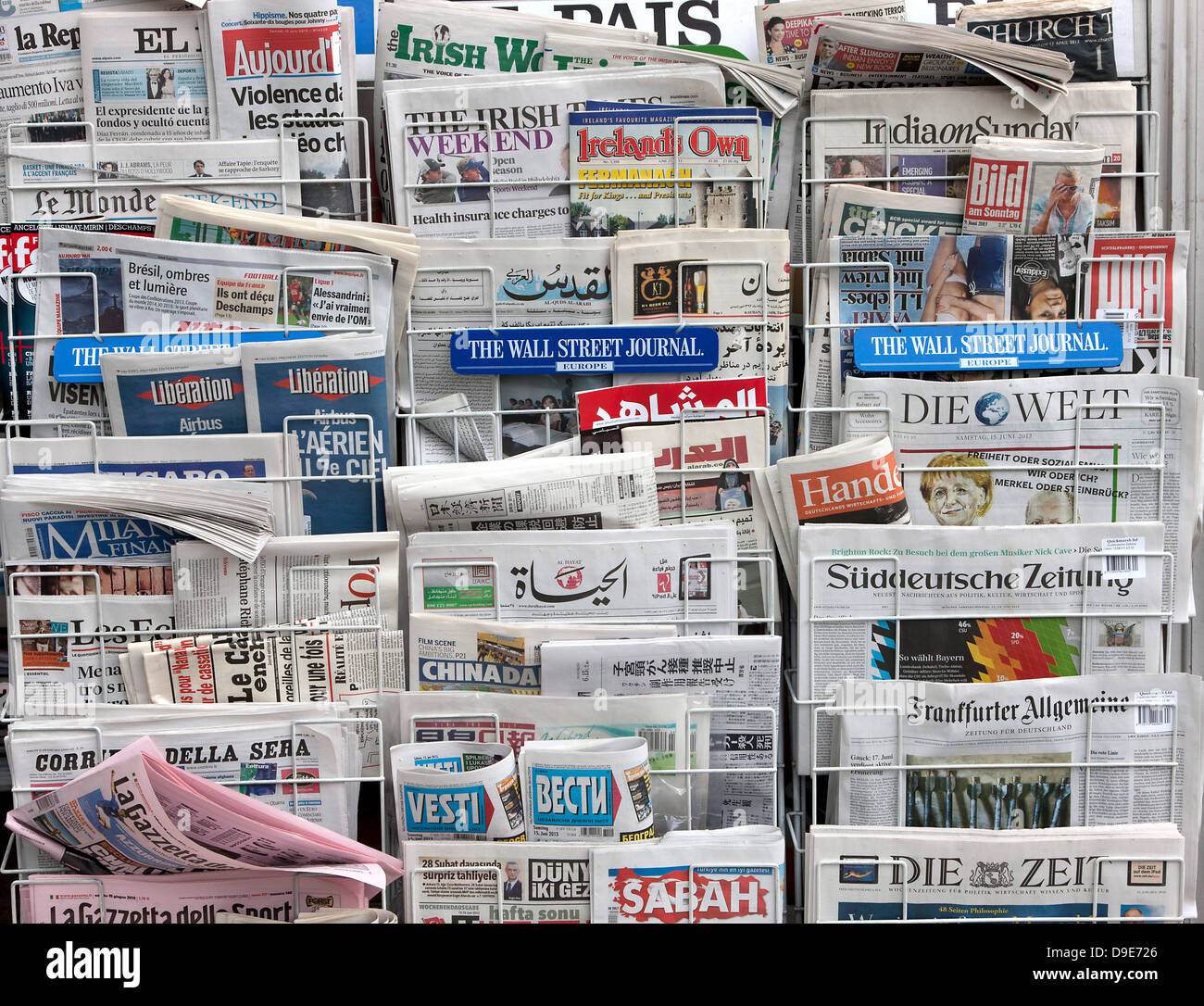 News stand with international newspapers hi-res stock photography and ...