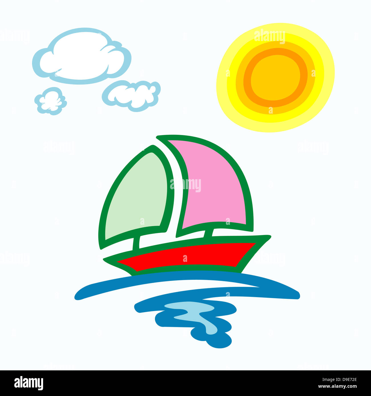 Summer boat Cut Out Stock Images & Pictures - Alamy
