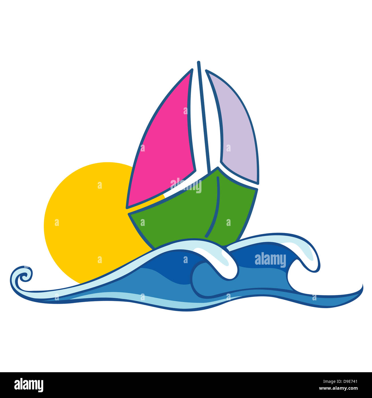 Summer boat Cut Out Stock Images & Pictures - Alamy