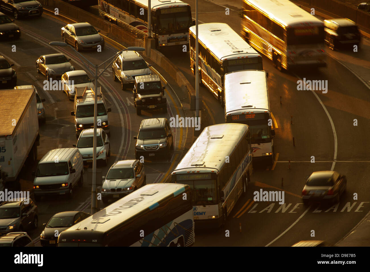 Traffic approach ramp lincoln tunnel hi-res stock photography and ...