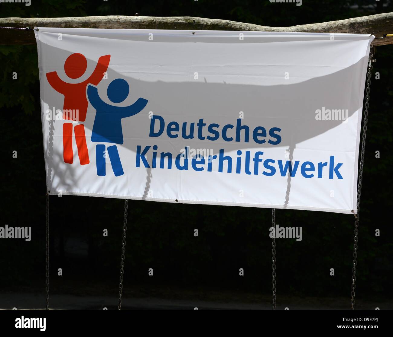 The illustration shows the logo of the German Children's Fund on ...