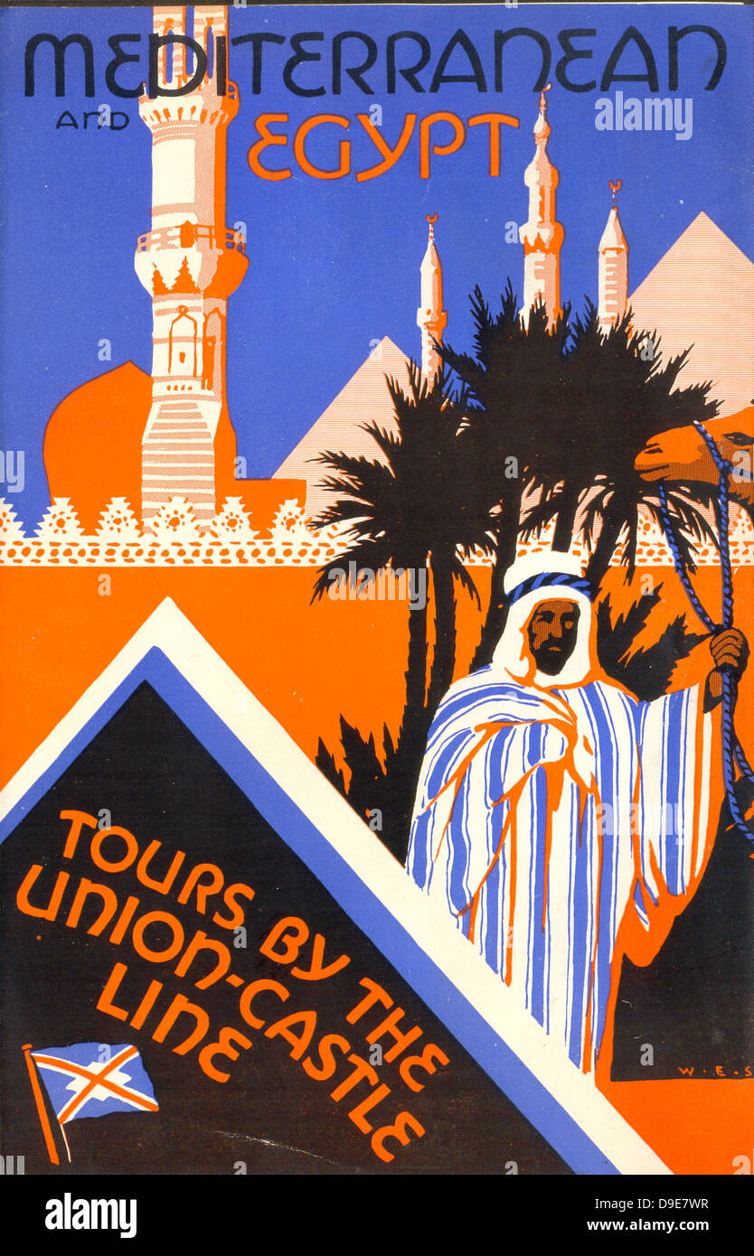 Advertisement leaflet for Union Castle Tours to the Mediterranean and ...