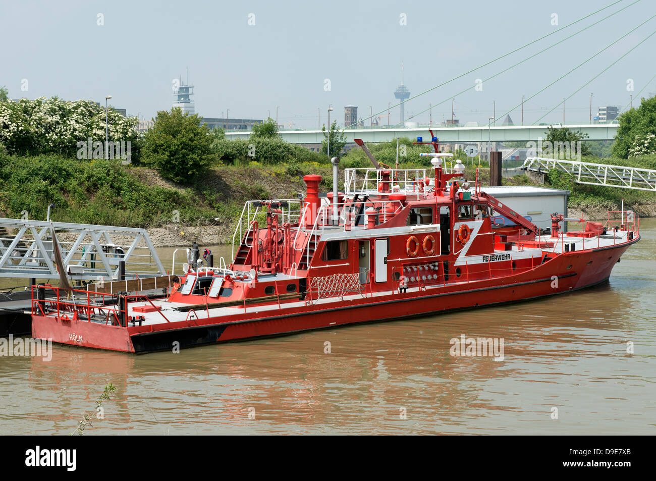 Fire boat station, river Rhine, Cologne, Germany Stock Photo - Alamy