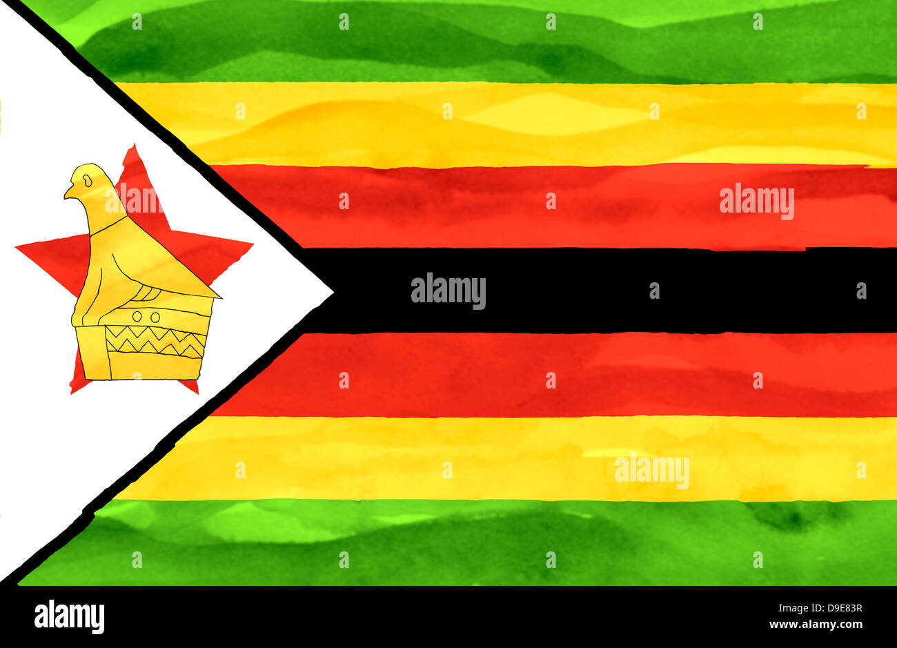 Zimbabwe flag wallpaper hi-res stock photography and images - Alamy