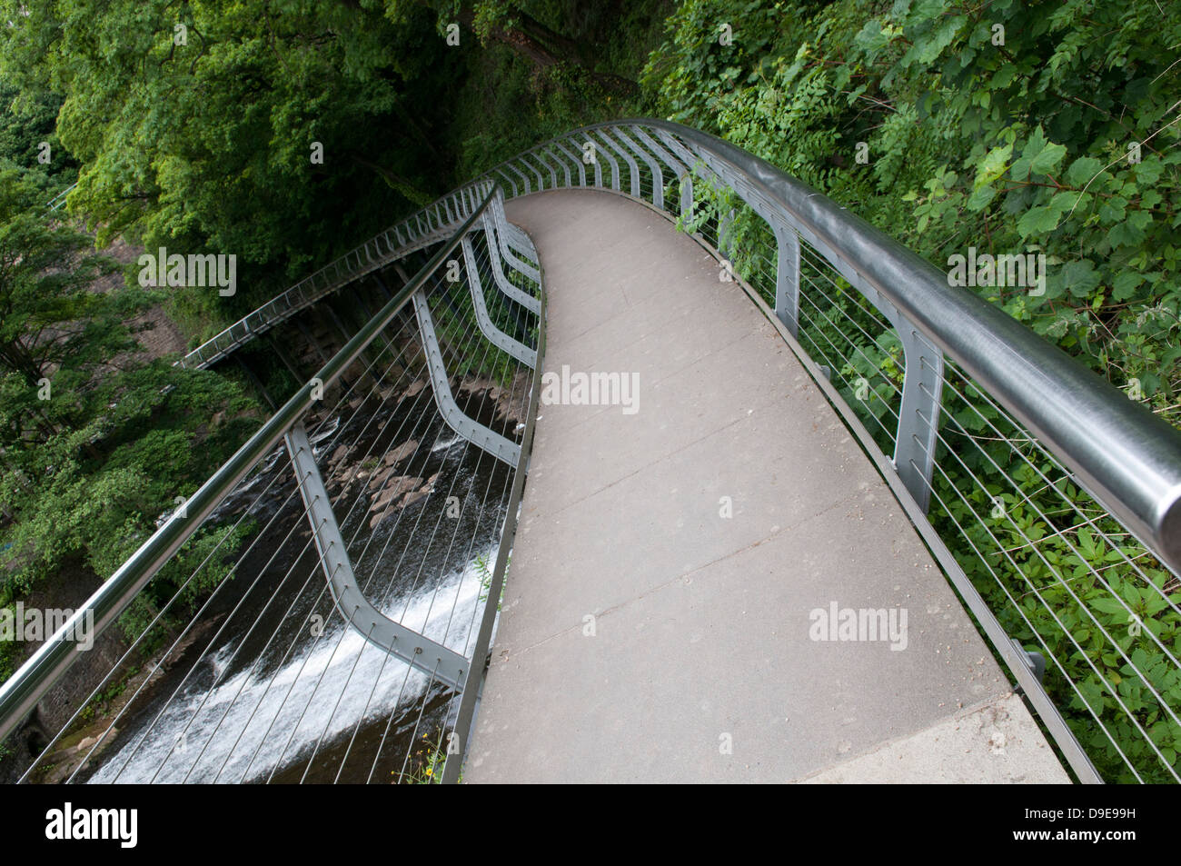 The Millenium walkway in New Mills, Derbyshire Stock Photo - Alamy