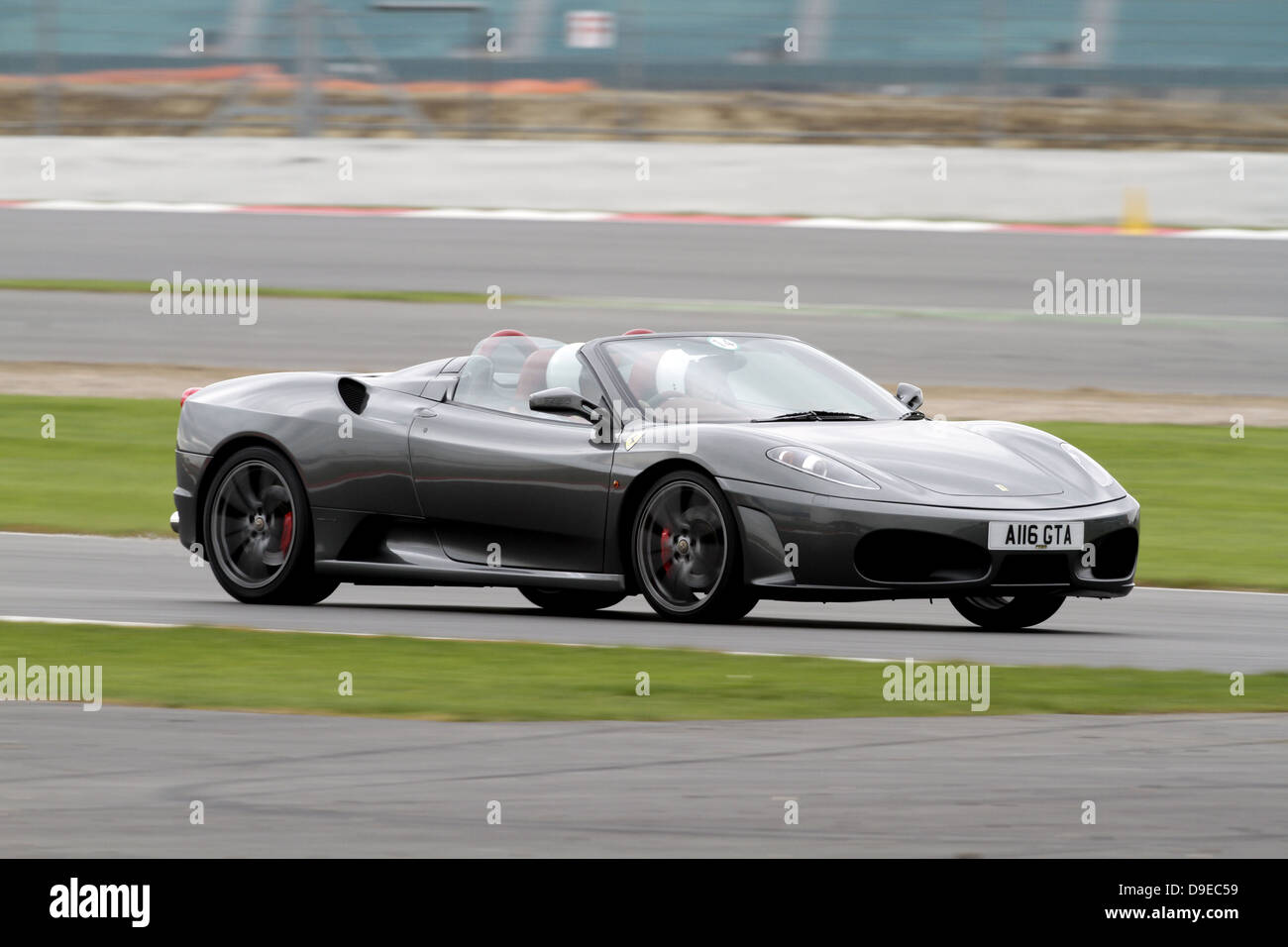 GREY FERRARI F430 SPIDER CAR GRAND PRIX CIRCUIT SILVERSTONE ENGLAND 07 ...