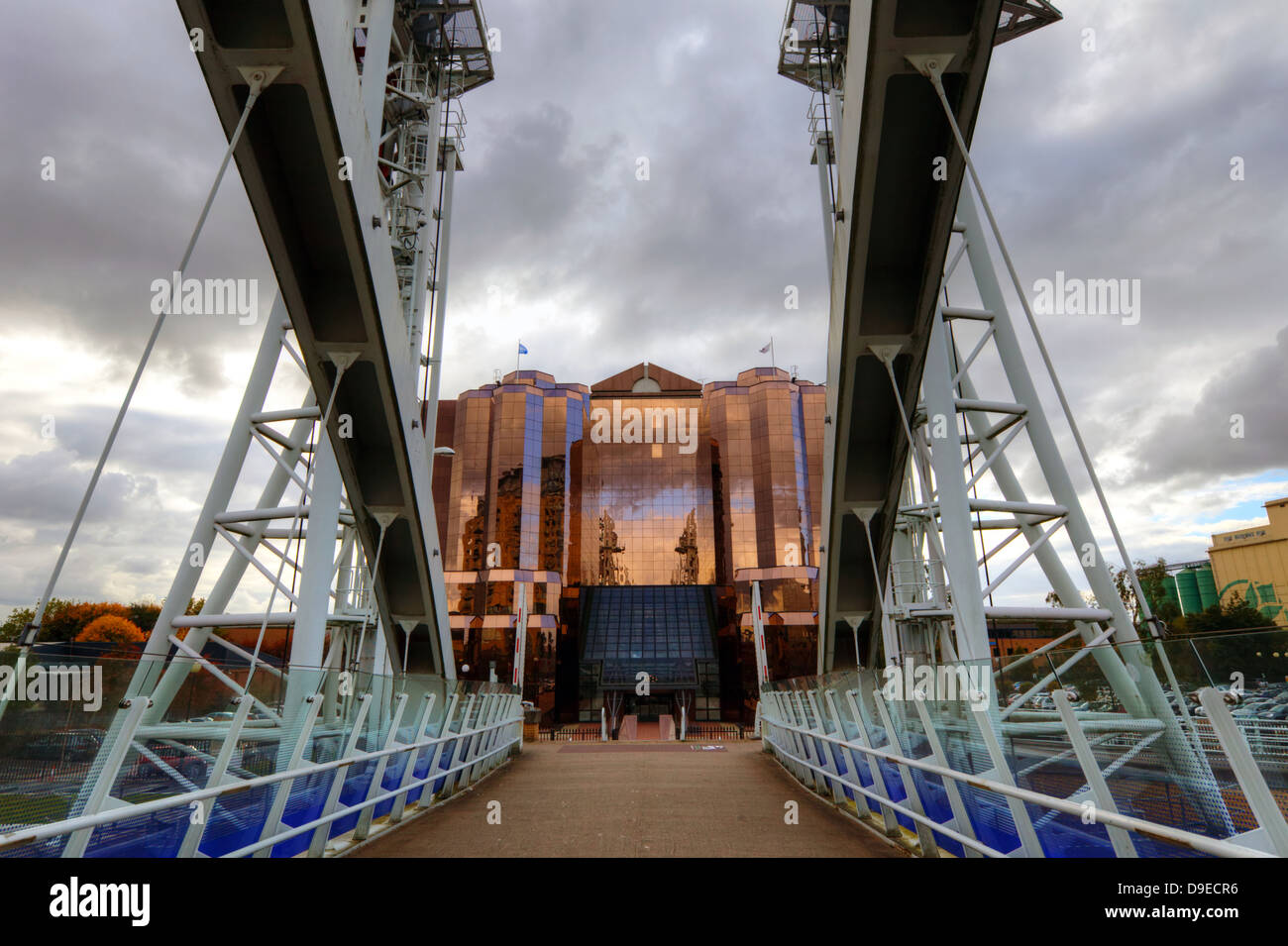 Millennium Bridge at Salford Quays, Manchester, England is designed by ...