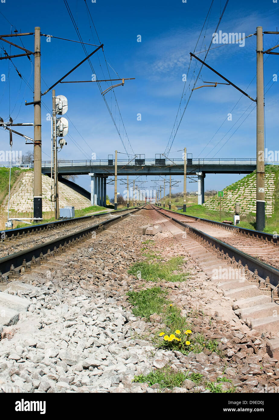 Long straight railway line hi-res stock photography and images - Alamy