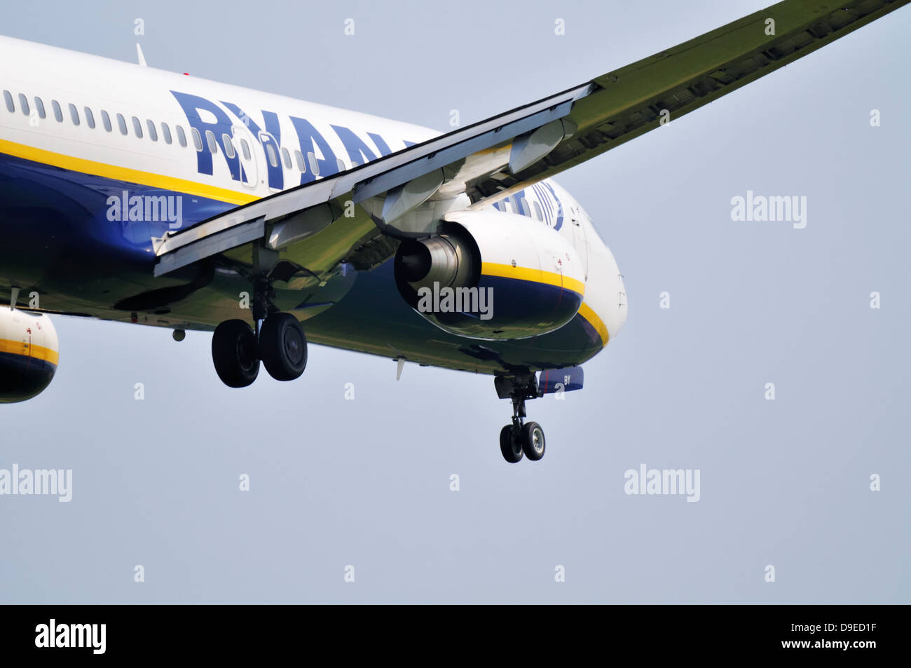 Ryanair Boeing 737 flying overhead as it lands Stock Photo - Alamy