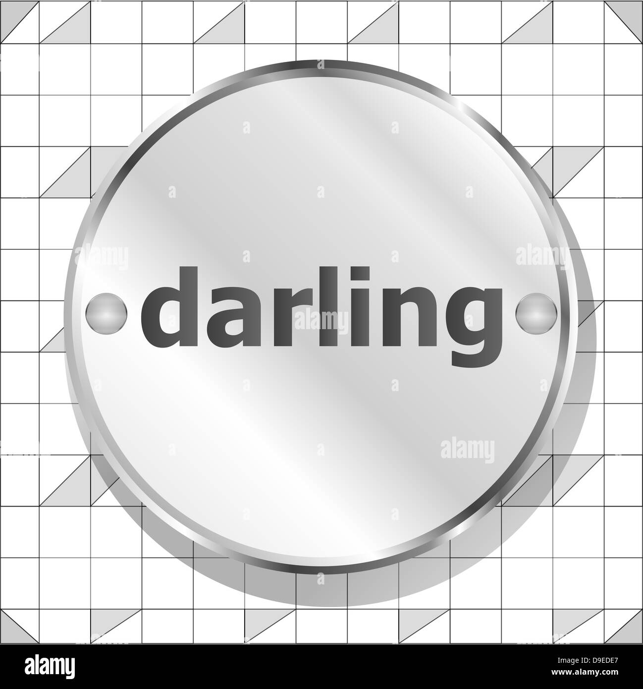 word darling on metallic button Stock Photo - Alamy