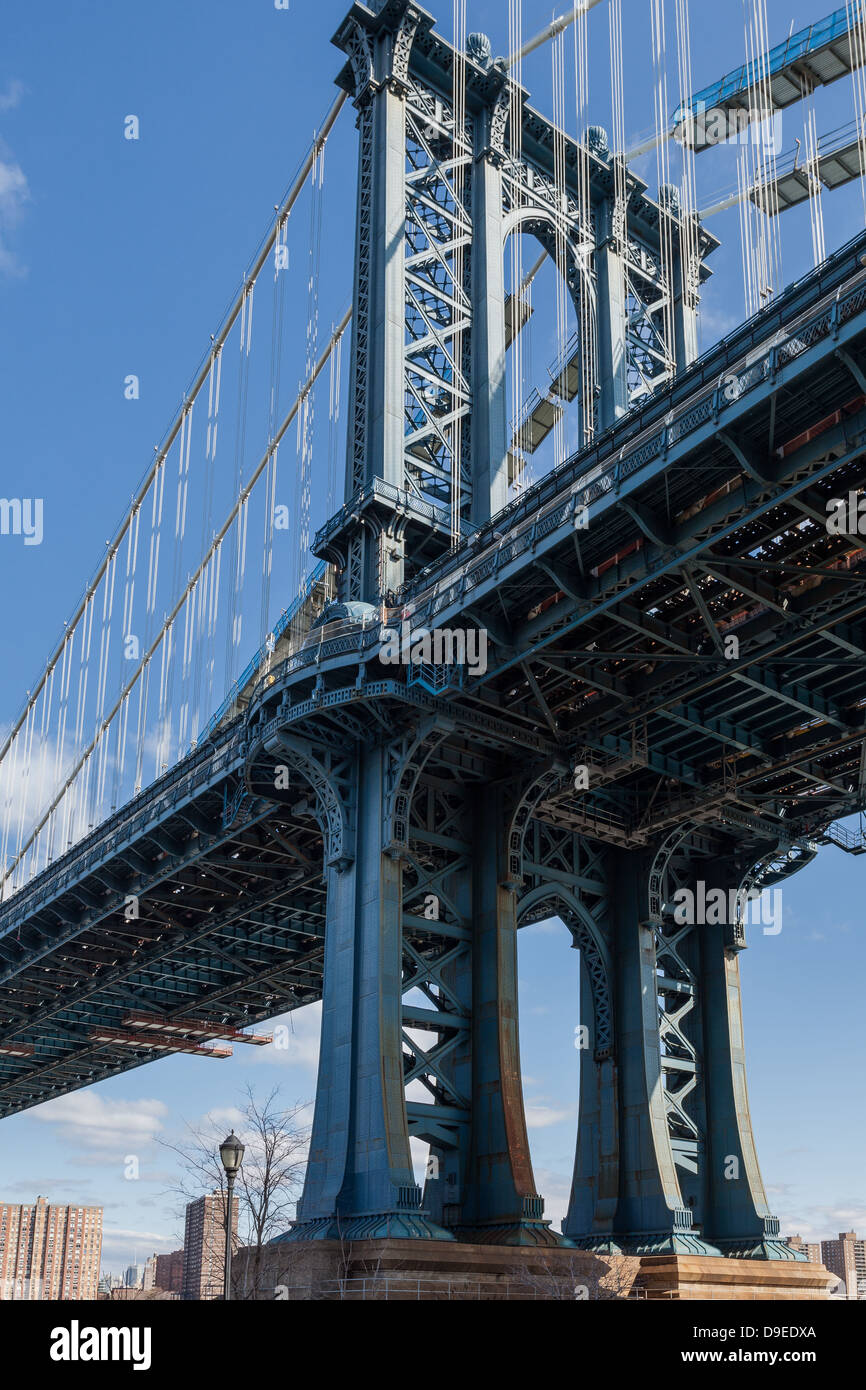 Brooklyn bridge from manhattan side hi-res stock photography and images ...
