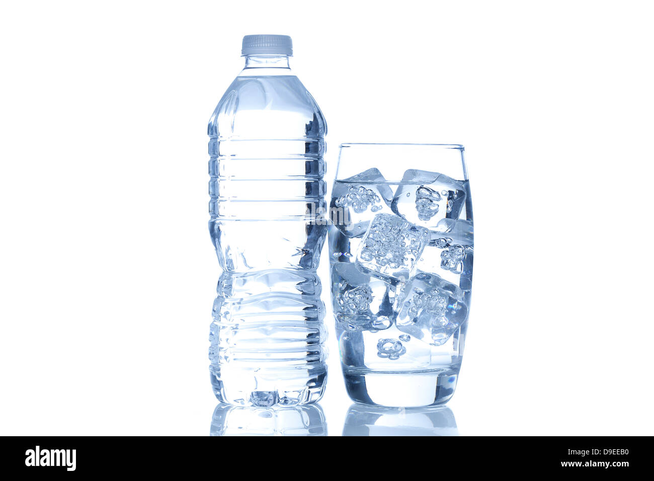 Refreshing water in a bottle against a background Stock Photo - Alamy
