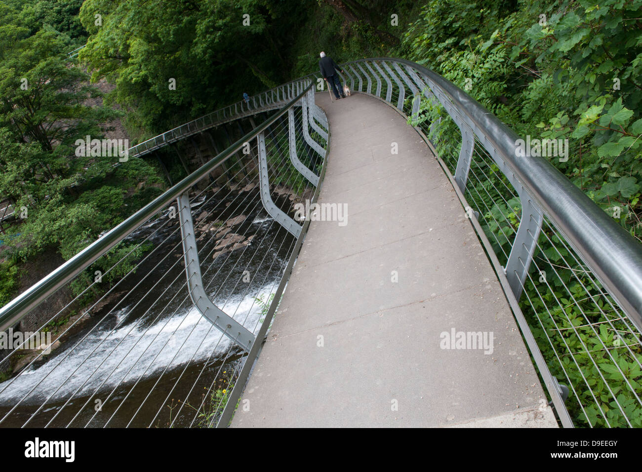 The Millenium walkway in New Mills, Derbyshire Stock Photo - Alamy
