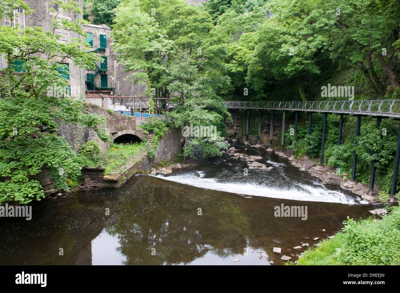 The Millenium walkway in New Mills, Derbyshire Stock Photo - Alamy