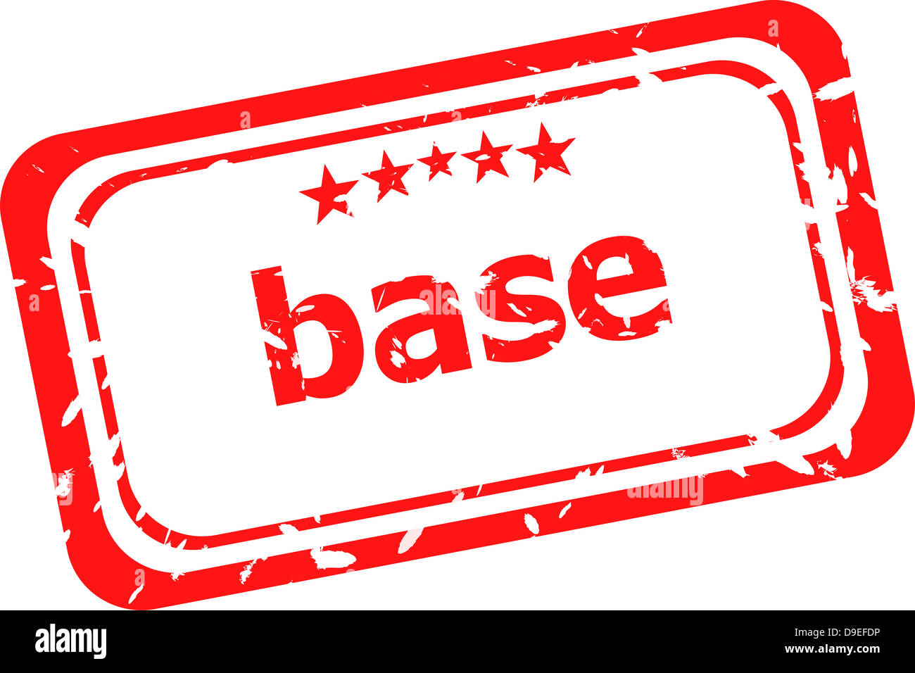 base on red rubber stamp over a white background Stock Photo - Alamy