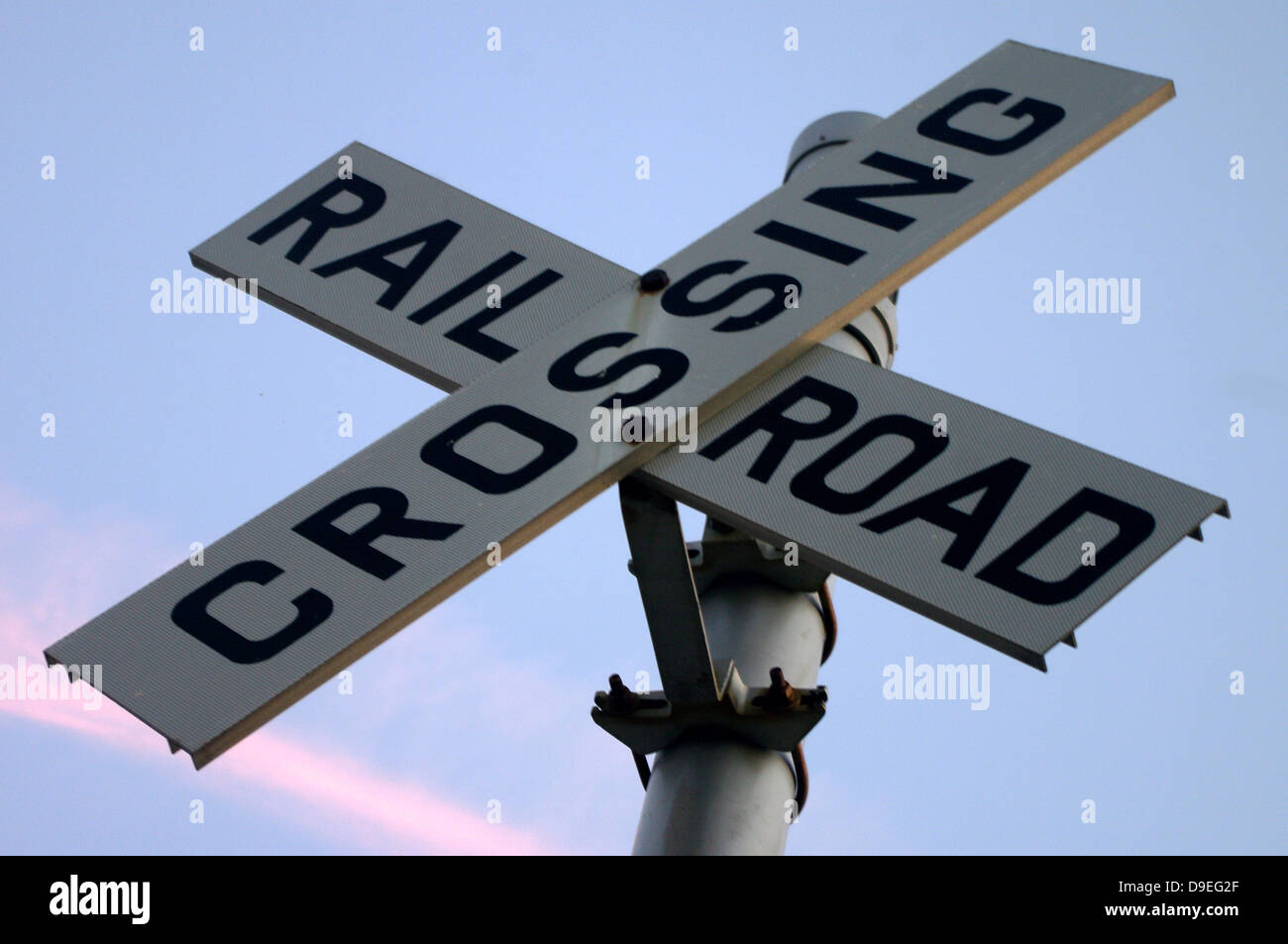 Railroad Crossing Sign Stock Photo - Alamy