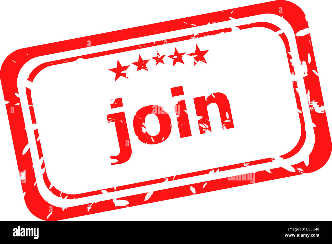 join red rubber stamp over a white background Stock Photo - Alamy