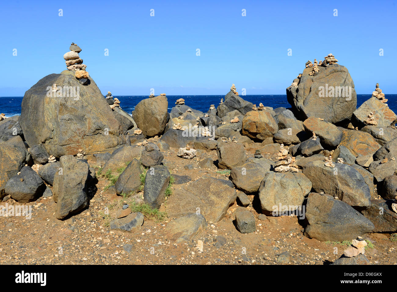 Inuksuk Stacked Rocks Natural Bridge Area Aruba Oranjestad Netherland ...