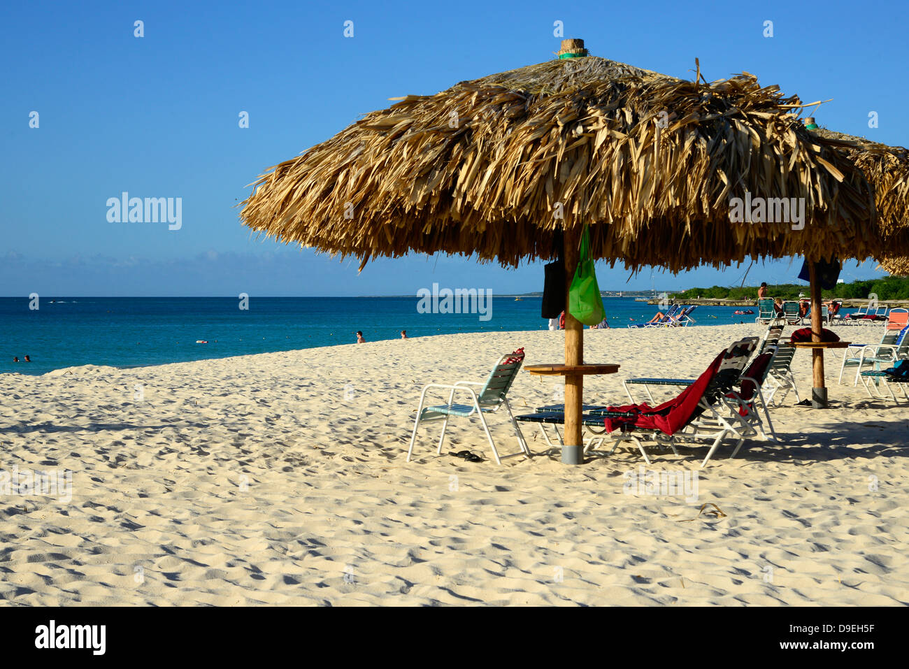 Thatched Huts at Eagle Beach Aruba Oranjestad Netherland Antilles NA ...