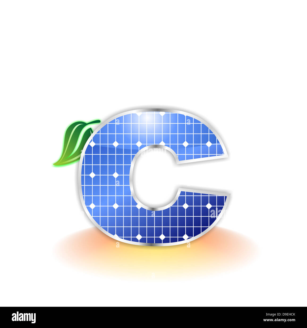 c, letter c, solar panel, illustration, icon, texture Stock Photo - Alamy