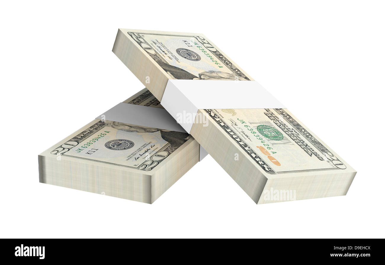 Dollars money isolated on white background Stock Photo - Alamy