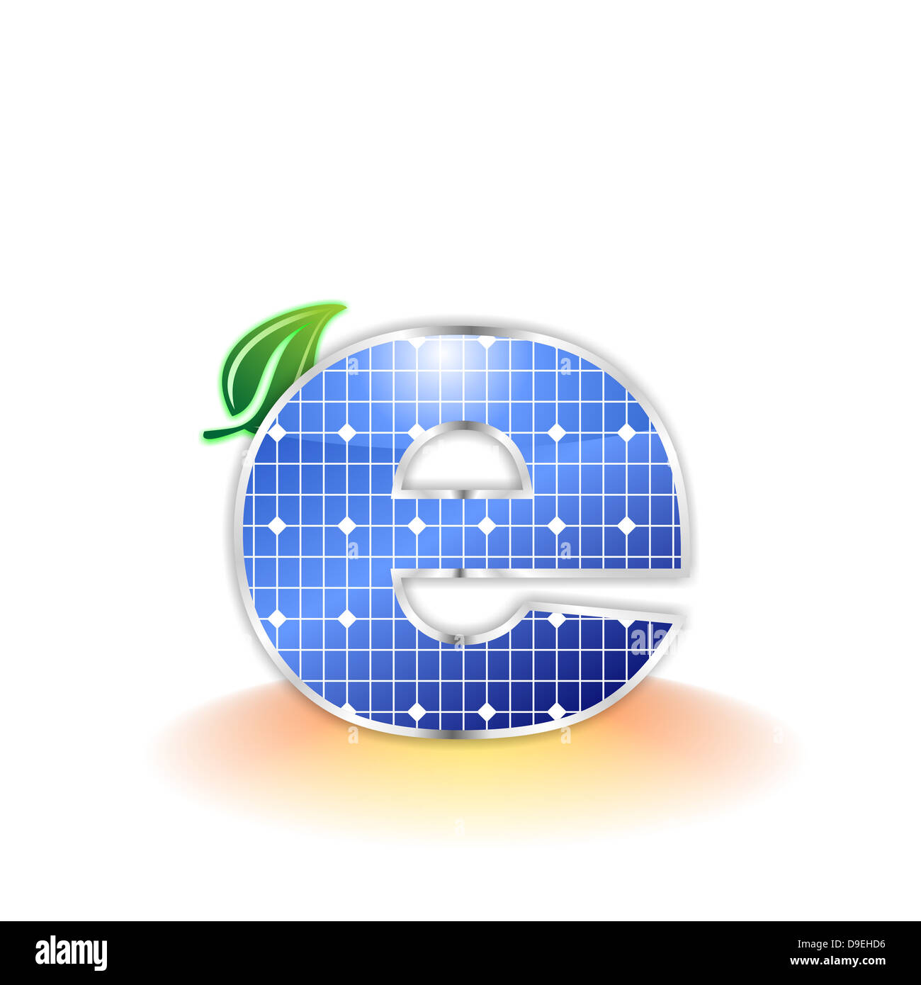 e, letter e, solar panel, illustration, icon, texture Stock Photo - Alamy